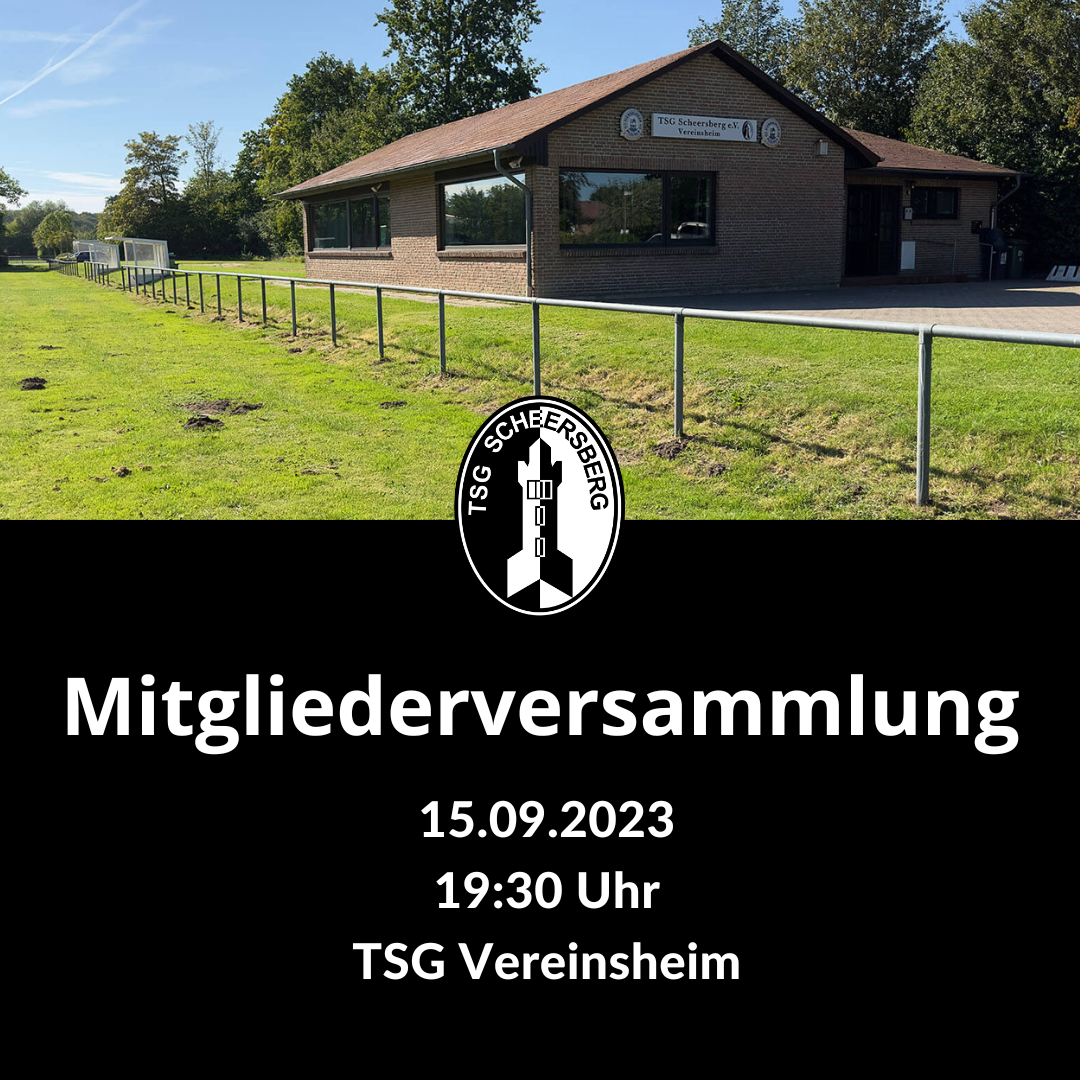 Einladung zur Mitglieder-versammlung - TSG Scheersberg